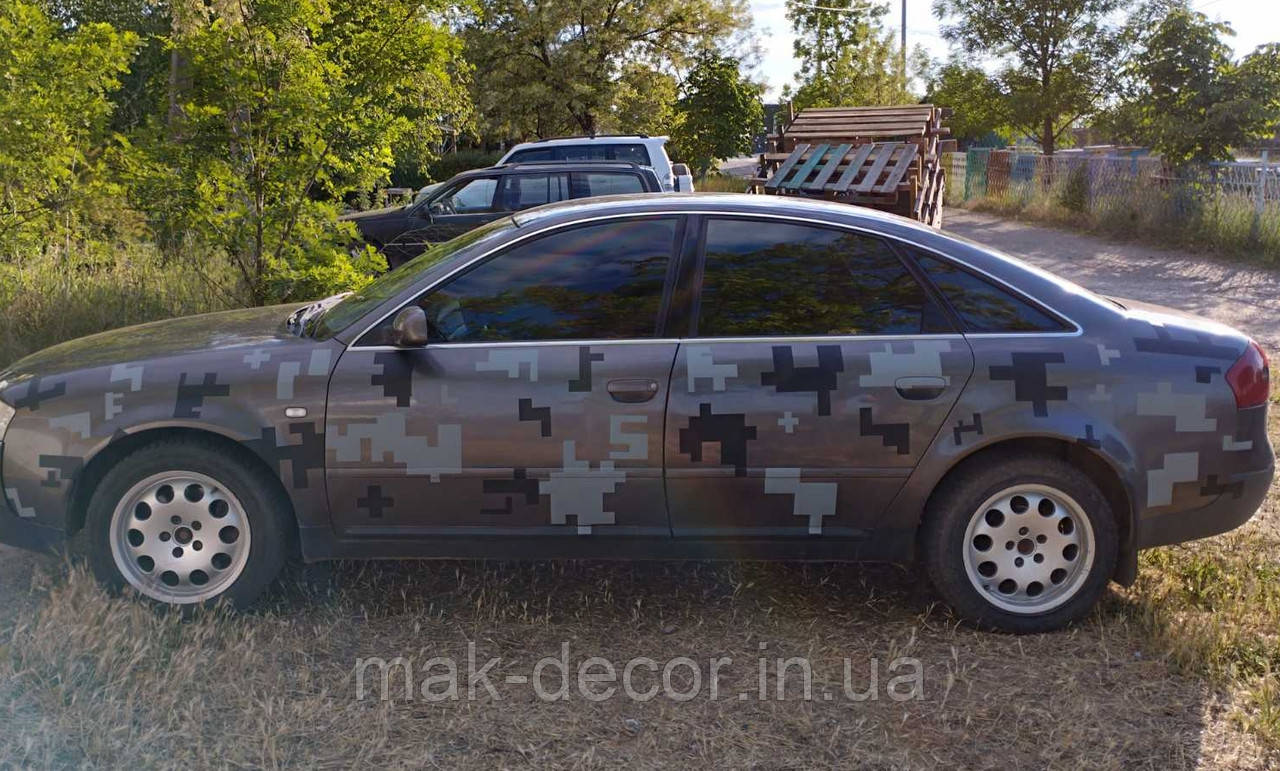 Наклейки на Авто - Тюнинг Камуфляж "Пиксели Два Цвета" 60х100 См 2 Шт ...