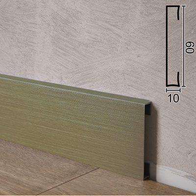 Плінтус алюмінієвий Profilpas, колір білий, 60 мм Metal Line 90/6, ціна ...