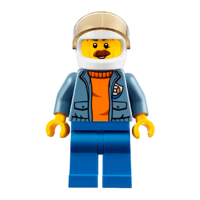 Фігурка Lego City Coast Guard 973pb2864 Helicopter Pilot with Moustache ...