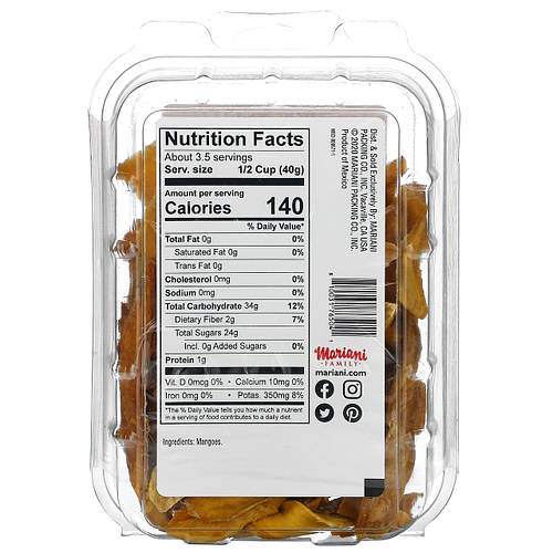 Купить Mariani Dried Fruit, Family, сушеное манго, 142 г (5 унций) MFN ...
