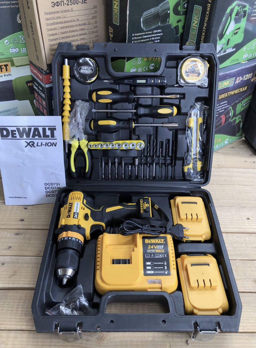 Аккумуляторный Шуруповерт(дрель) Dewalt DCD 771 с Набором Инструмента ...
