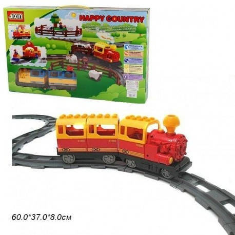 Конструктор JIXIN Железная дорога, на батареках, 110 детатей, 60х37х8см, M0437U/R/6188А, цена ...