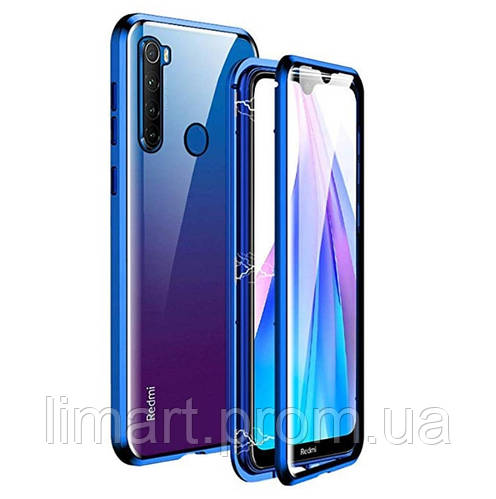 Магнитный чехол Magnetic для Xiaomi Redmi Note 8T два стекла (Разные ...