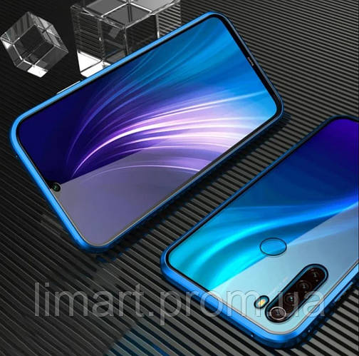 Магнитный чехол Magnetic для Xiaomi Redmi Note 8T два стекла (Разные ...