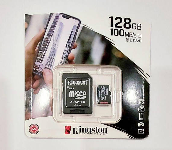 Купити Флеш накопичувач (карта пам'яті) Kingston MicroSDXC 128Gb UHS-I Class 10, ціна 470 грн ...