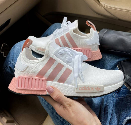 Adidas NMD Whitt Pink | кроссовки женские; летние; белые/розовые ...