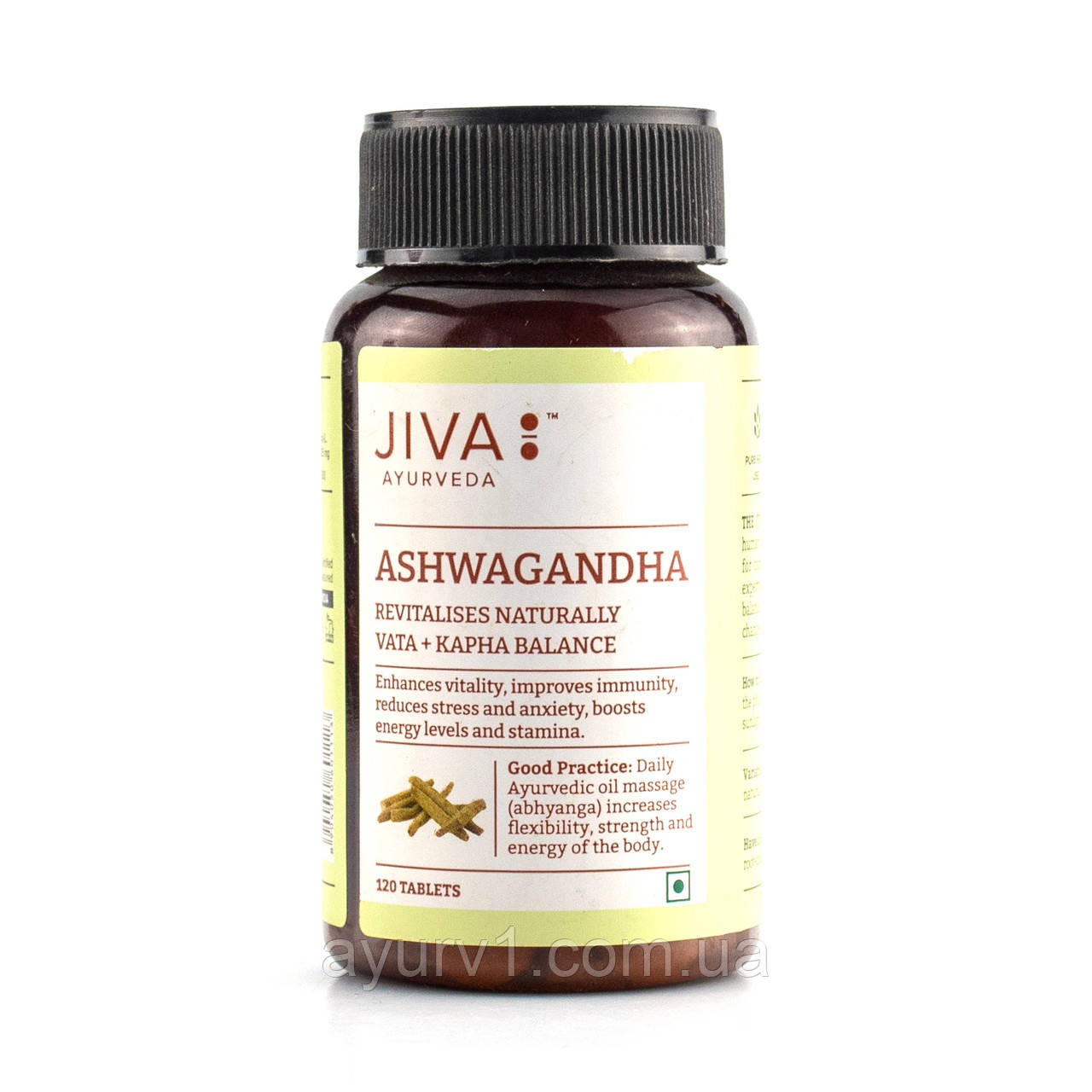 Ашвагандха 500 мг Ashwagandha Jiva / 120 таб: купить ️оригинал из Индии ...