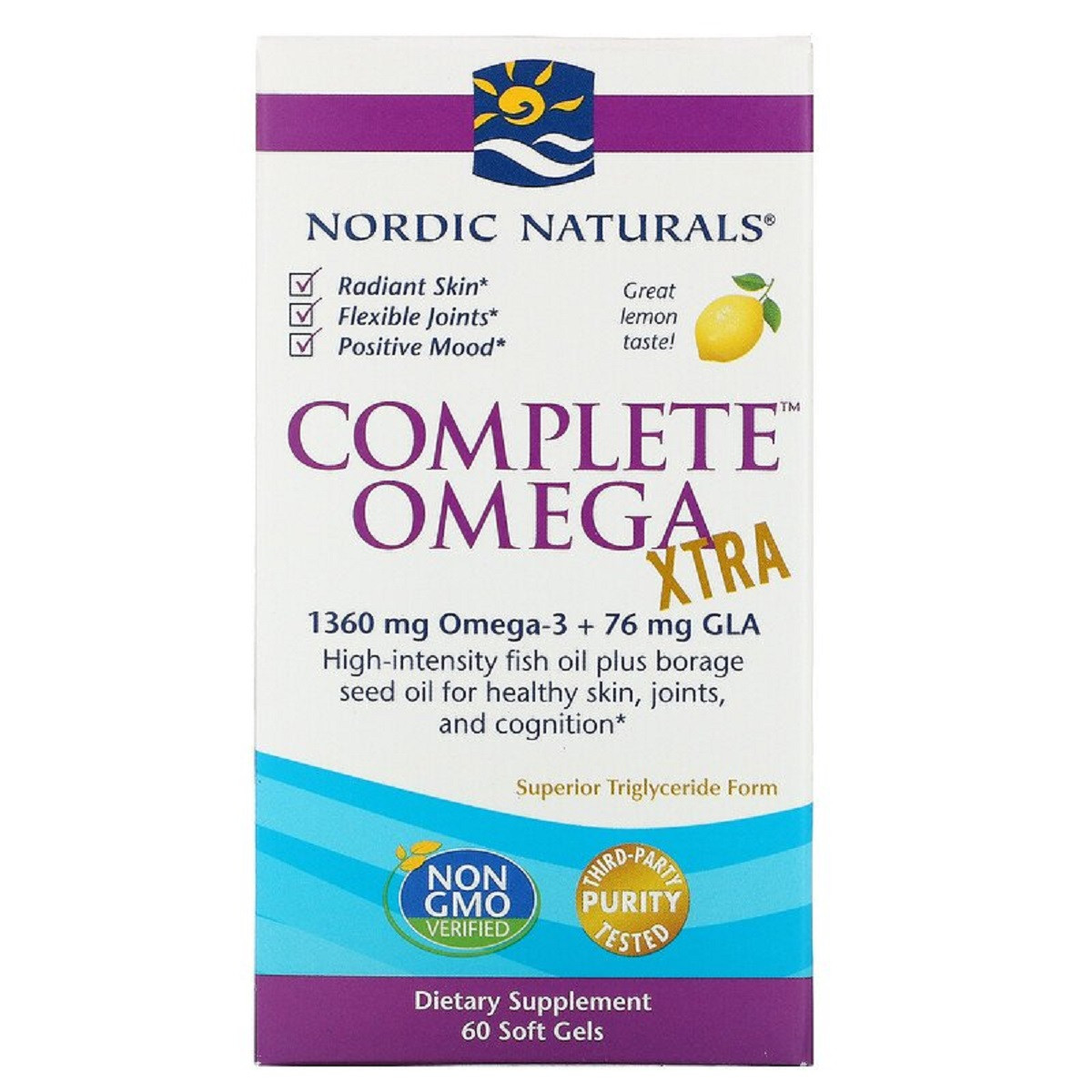 Омега комплекс екстра 1000 мг з лимоном Nordic Naturals 60 капсул ...