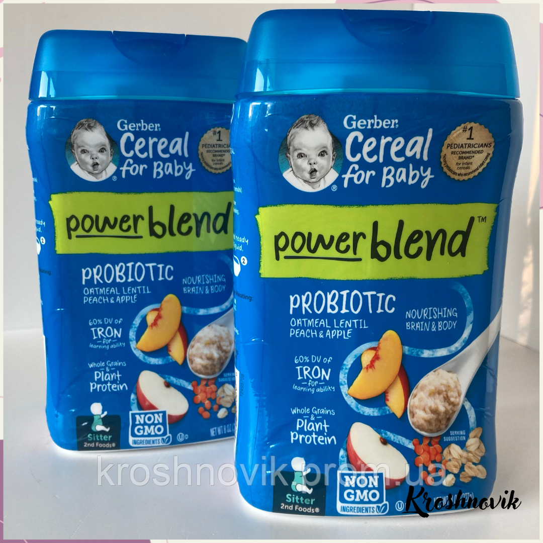 Купить Gerber Вівсяна каша з пробіотиками з 8 місяців персик-яблуко ...
