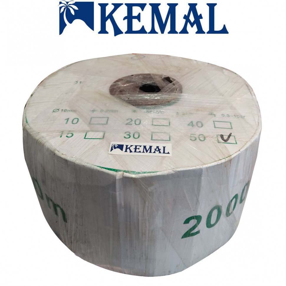 Лента Эмиттерная для Капельного Полива Kemal Garden Drip 50 (2000м) 8 ...