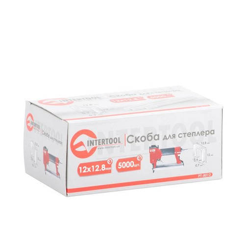 Скоба для степлера 12x12.8мм (0.9x0.7мм) 5000 шт./пач. INTERTOOL PT-8012 (ID#1630354954), цена ...