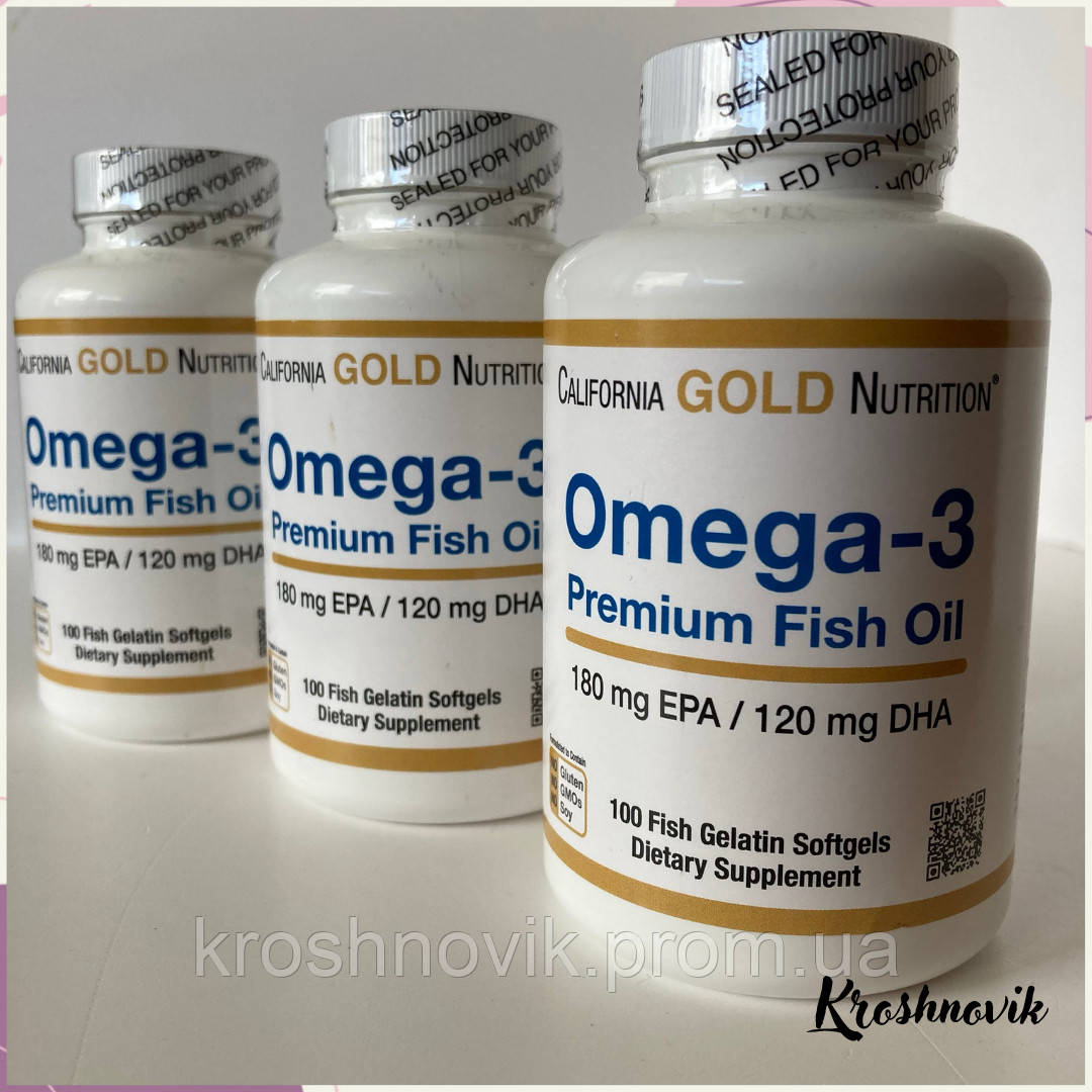 Купить California Gold Nutrition Omega 3,100 капсул, цена 245 ₴ — Prom ...