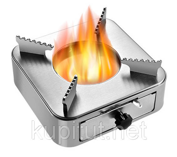 Плитка-горелка туристическая портативная для сухого и жидкого горючего ...