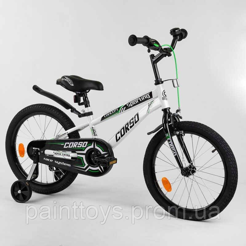 Велосипед 18" Дюймов 2-х Колёсный "CORSO" R-18578 (1) Ручной Тормоз ...