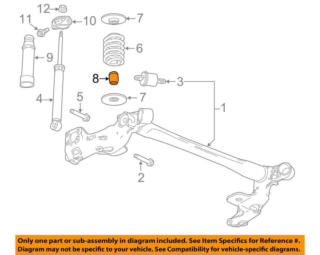Отбойник (ограничитель) задней пружины нижний GM 90538493 OPEL ASTRA-G ...