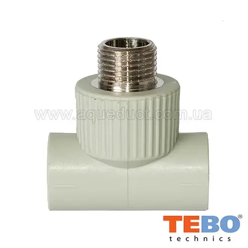 Купить Тройник полипропиленовый с наружной резьбой 32х1" Tebo, цена 148 ...
