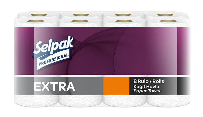 Selpak Pro. Extra Полотенце бумажное кухонное 2-х слой. 11,25м. 8 рул ...