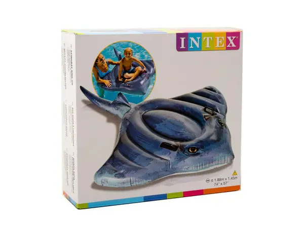 Купить Надувной плотик Intex 57550 Скат 188 х 145см от 3 лет, цена 521 ...