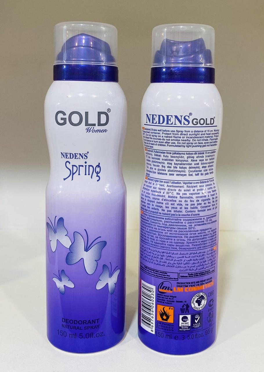 Купить Дезодорант женский NEDENS Gold Women Spring 150ml, цена 54 грн ...