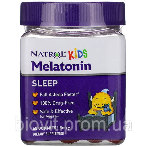 Мелатонин детский жевательный (Melatonin Kids) 1 мг 60 жевательных ...