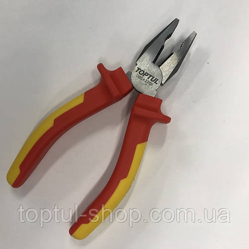 Пассатижи электрика 6" 150 мм изолированные 1000V VDE TOPTUL DGCA2206 ...