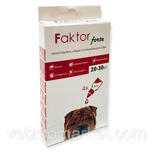 Купить Faktor forte Фактор Форте капли от блох, клещей и гельминтов для ...