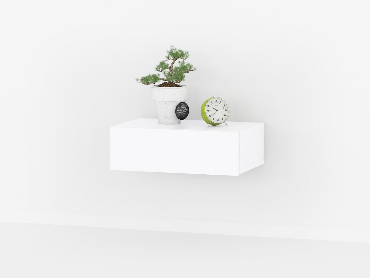 Купить Тумба навесная прикроватная с 1 ящиком, подвесная тумбочка в ...