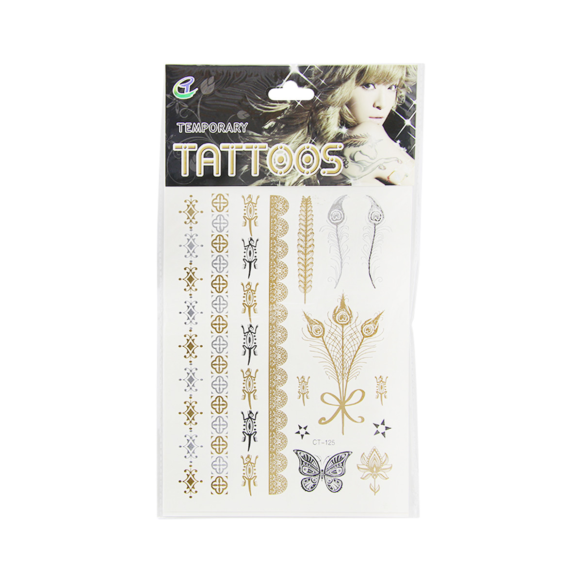 Купить Тату наклейка для тела Metal Tattoo Stickers CT-125, цена 31 ...