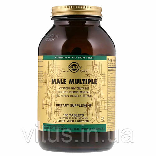 Купить Витамины и минералы для мужчин Solgar Male Multiple 180 таблеток ...