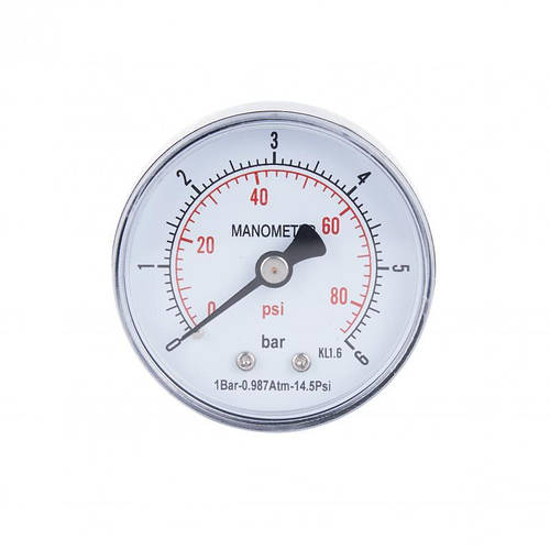 Манометр SD Plus 6 бар 1/4" , заднє підмикання SD1716B (ID#1635050096 ...