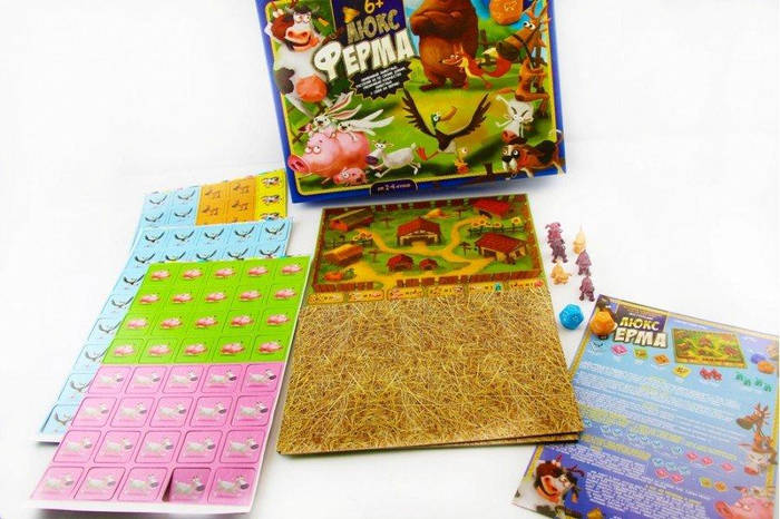 Игра настольная "Ферма ЛЮКС" Danko Toys G-FL-01-01 большая, Land of ...
