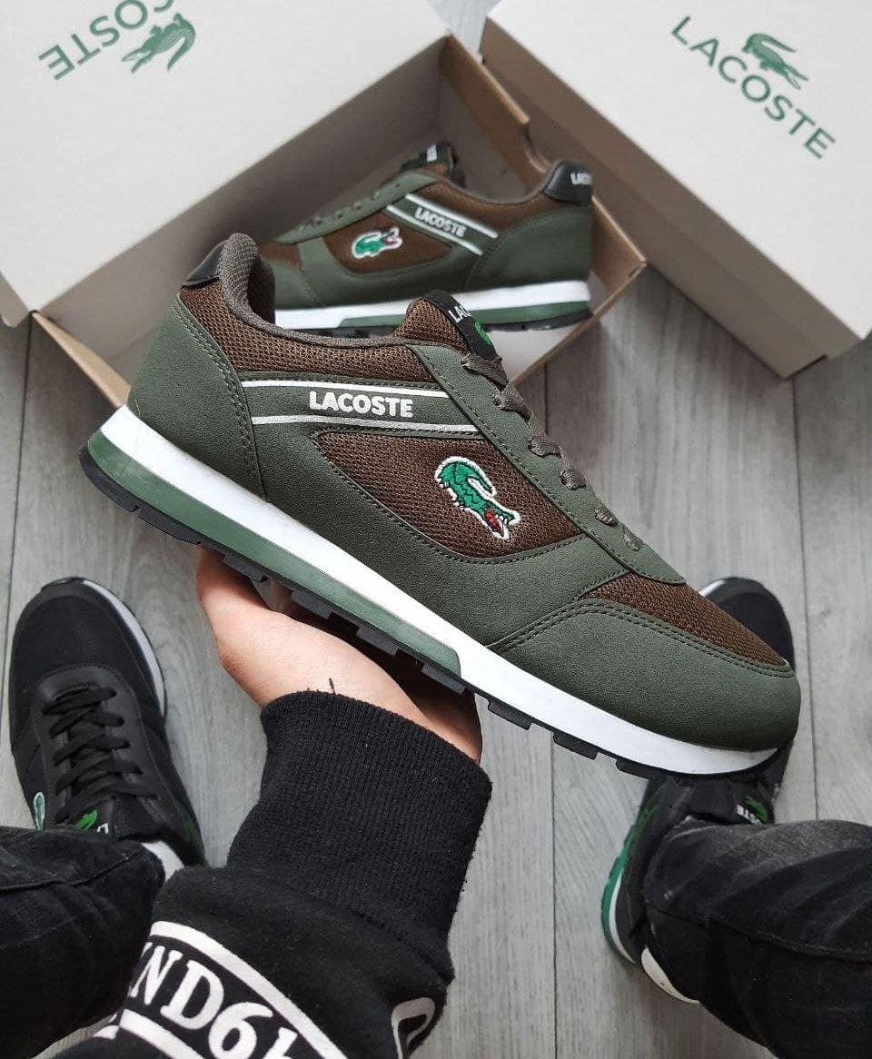 Кроссовки Lacoste Цвет Хаки Мужские Кеды Лакоста Зеленые 41,43 размеры ...