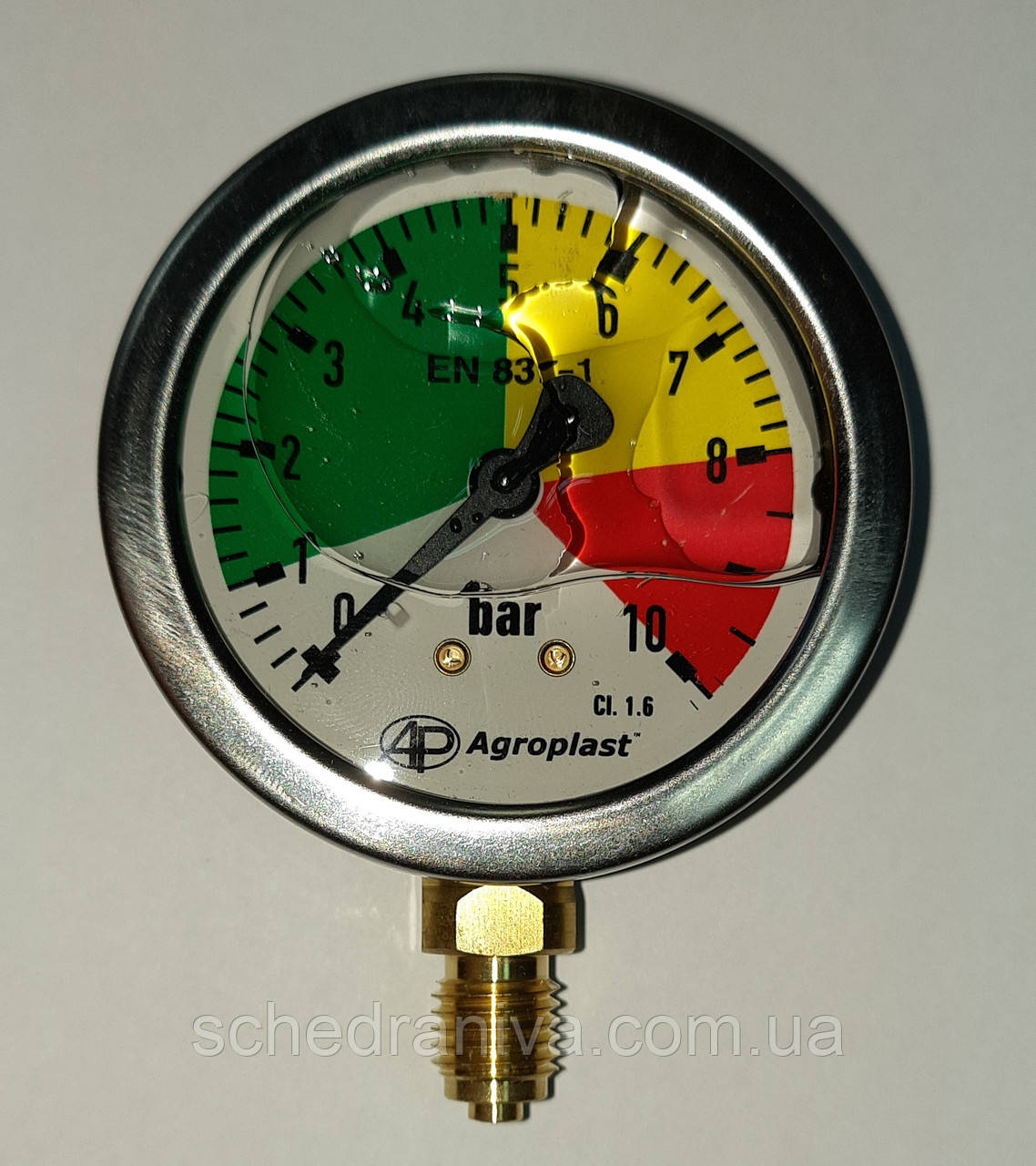 Заказать Манометр Глицериновый M12*1,5 0-10bar fi60 Agroplast EN 837-1 ...