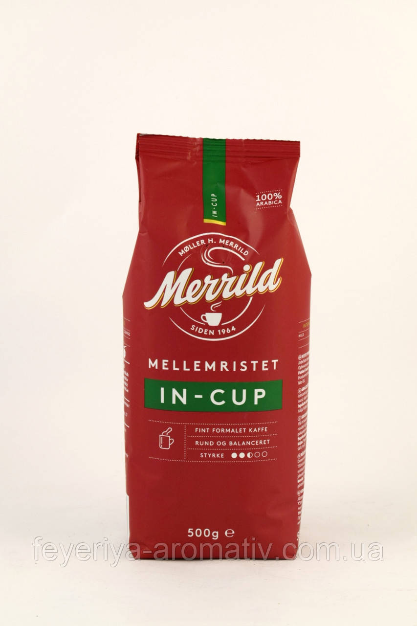 Кава мелена Merrild In-Cup 500 г Італія: продаж, ціна у Луцьку. Кава ...