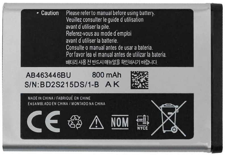 Аккумуляторная батарея AB463446BU Samsung B110 B130 B220 B300 B320 B500 B520 C120 C130 C140 ...