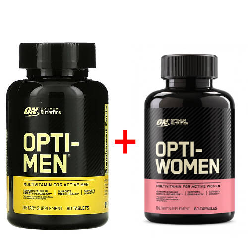 Комплект витамины Optimum Nutrition Opti-Men USA (90 таб) + Opti-Women ...