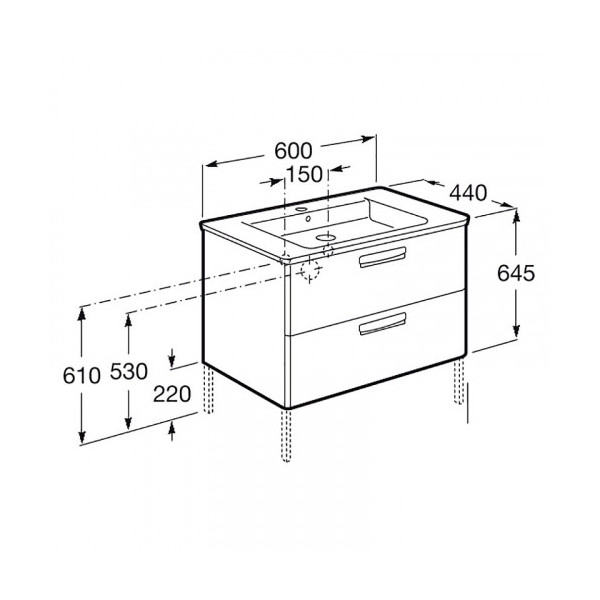 Тумба подвесная roca gap - 80 фото