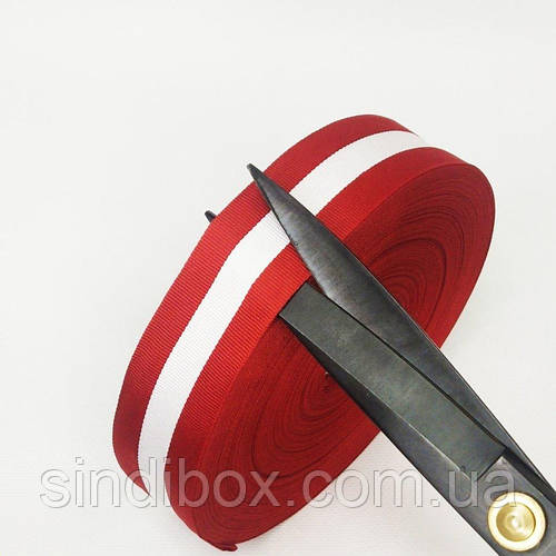 Лампасная репсовая лента (тесьма) 4см. на отрез кратно 1 м. -0017 (ID ...