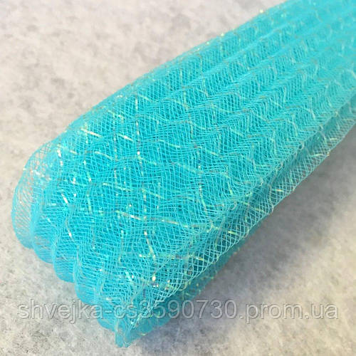 4 см гофра-регілін (кринолін з люрексом) 25 ярдовий синій, ціна 118.80 ...