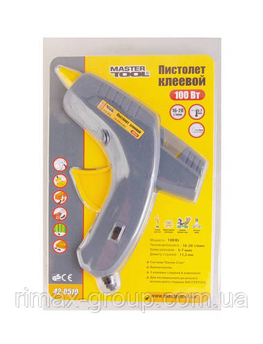 Купить Пистолет клеевой MASTERTOOL Ø11.2 мм 100 Вт 16-28 г/мин "Капля-Стоп" с выключателем 42 ...
