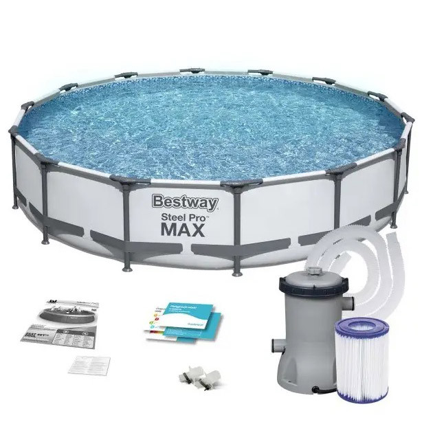 Купити Басейн каркасний Bestway 56595 (427х84 см) 9 в 1, ціна 9879 ...