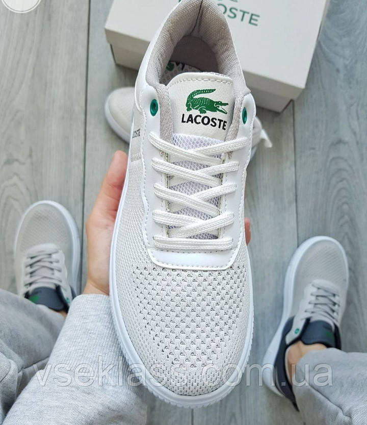 Купить 40 41 Lacoste White кроссовки мужские кеды мокасины Лакост белые ...