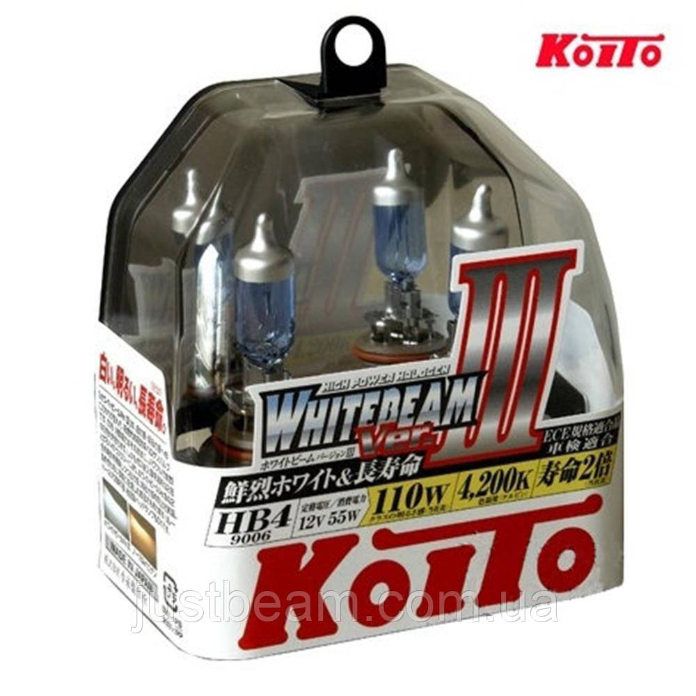 Галогенова лампа Koito Whitebeam HB4 (9006) 12v 55 W (110 W) (комплект ...