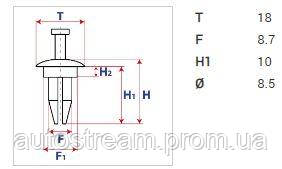 Купить Крепление клипса бампера Toyota Yaris, Verso, Celica 90467-09185 ...