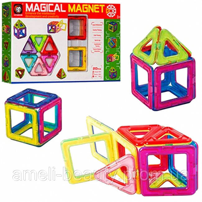 Магнитный Конструктор Magical Magnet 20 Деталей (конструктор для Детей ...