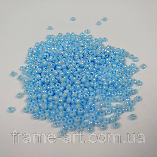 Купить Бисер 64000 Preсiosa (Чехия) светло-голубой жемчужный радужный ...