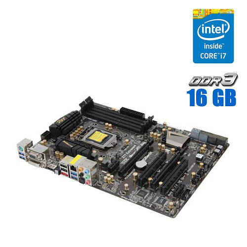 Комплект: Материнська плата ASRock Z77 Extreme4 + Intel Core i7-3770K (4 (8) ядра по 3.5 - 3.9 ...