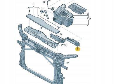 Купити Воздуховод Volkswagen Golf 7' 13-5QM129618C, 5QM129618C, ціна ...
