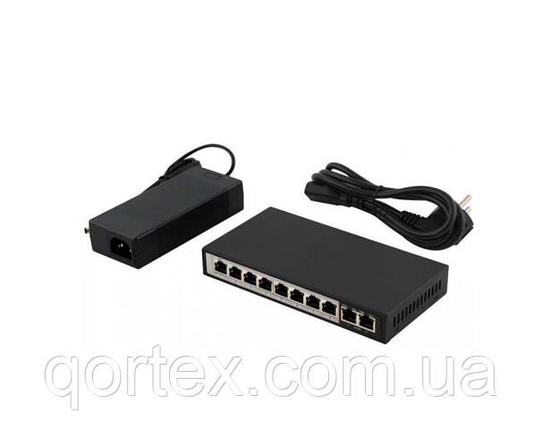 Купити POE комутатор FoxGate S6008-G2-AI POE (120W) [8 x FE POE + 2 ...