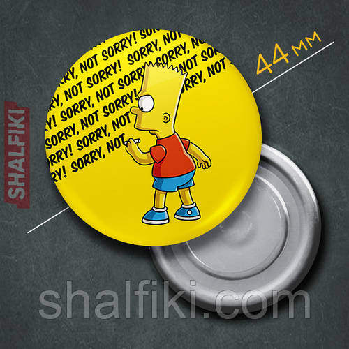 "Барт Сімпсон (Сімпсони)" магніт круглий Ø44 мм (ID#1388570014), ціна ...